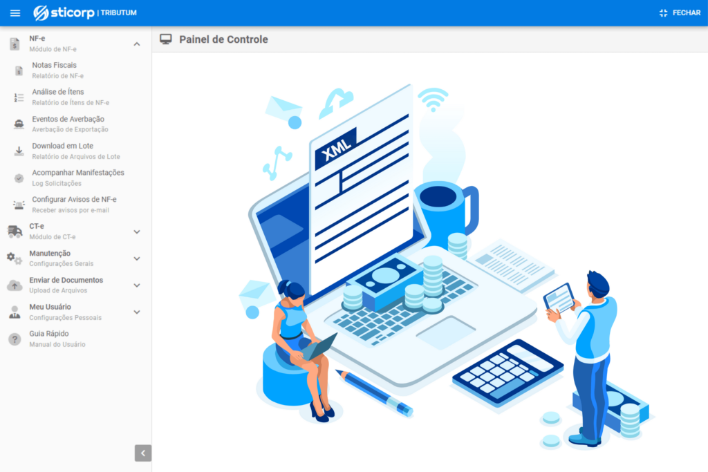 Tributum | Download XML E PDF NFe/CTe | Software Online